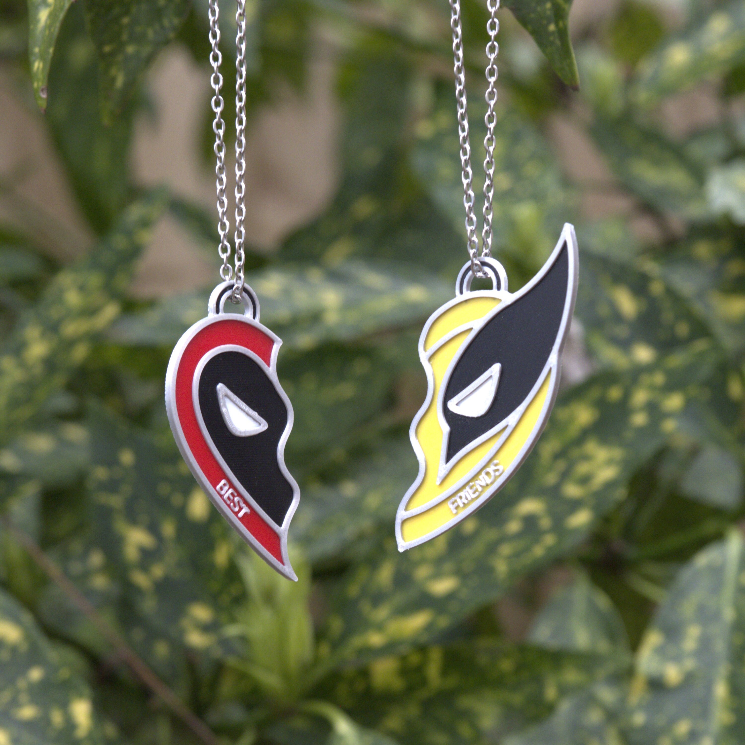 Deadpool X Wolverine Best Friend Keychain/necklace ~ 3D Printed Plastic ...