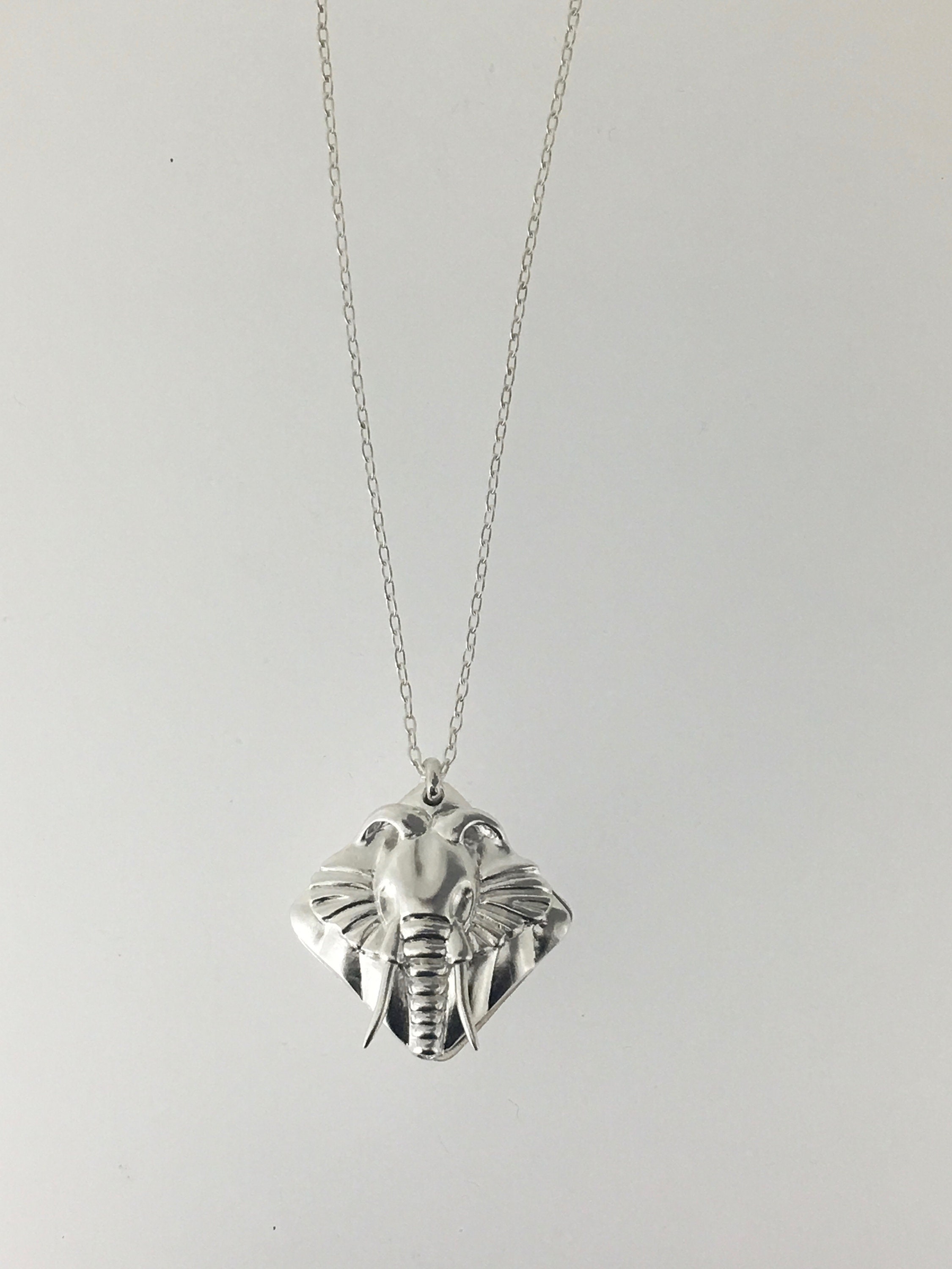 Elephant Photo Locket Pendant Necklace in Sterling Silver Handmade - Etsy