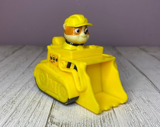 Paw Patrol Rescue Racers Rubble Bulldozer Construction Truck Vehicle ...