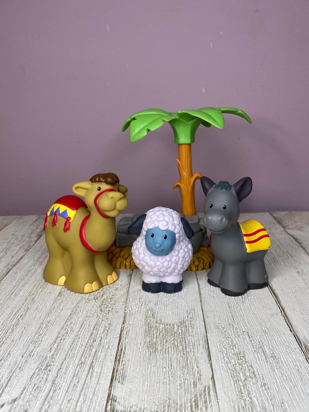 Fisher Price Little People Christmas Nativity Animals Camel, Donkey ...