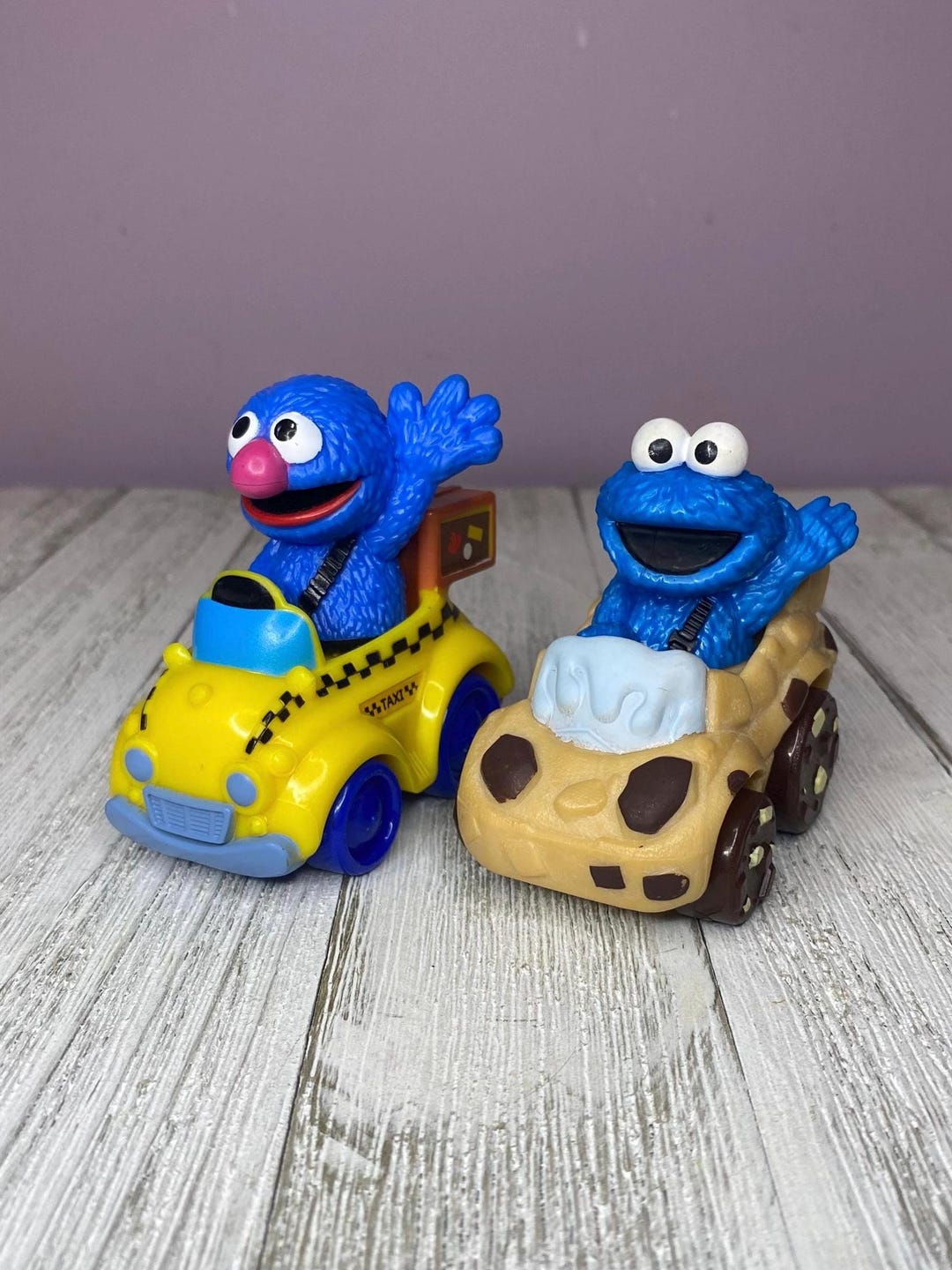 Sesame Street Racers Cookie Monster and Grover 2.75 Plastic Vehicles ...
