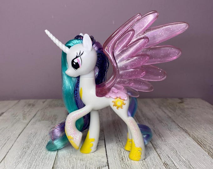 MLP G4 Reboot Princess Celestia 5.5” Brushable Pony, Tinsel Hair (my ...