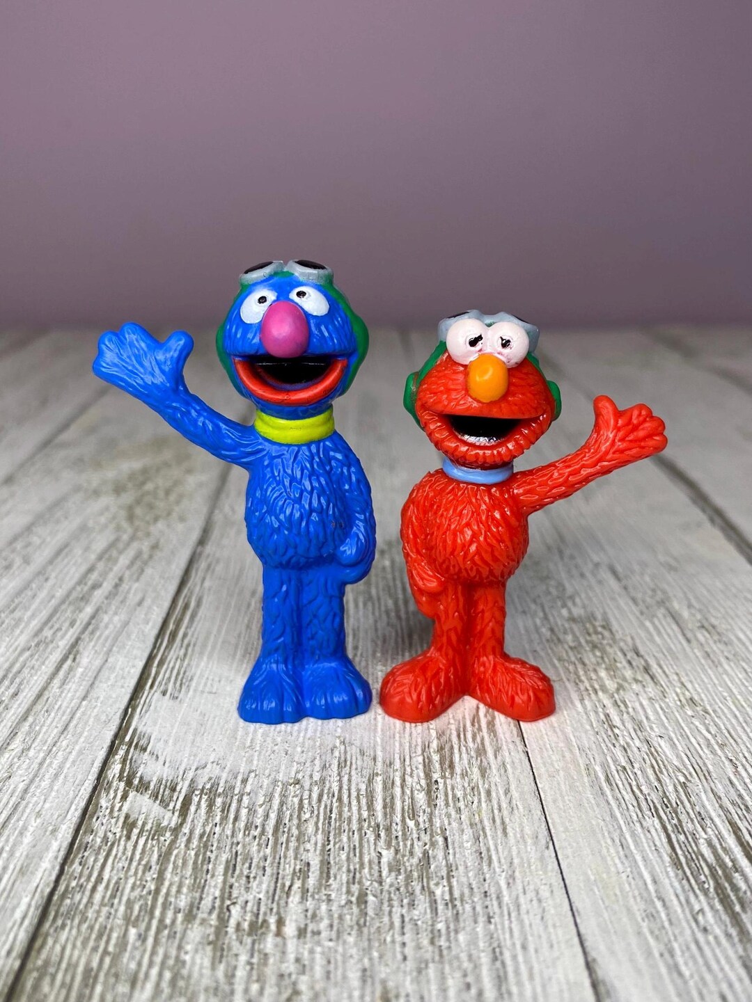 Sesame Street Elmo and Grover 2” PVC Mini Figures (flaws/see ...