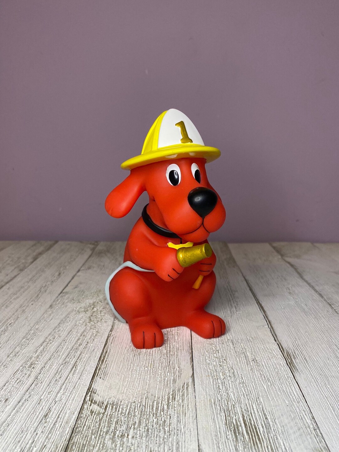 Clifford the Big Red Dog Firefighter Fireman 5.5 Large Soft Plastic ...