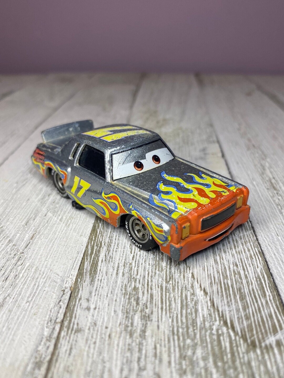 Disney Pixar Cars 17 Darrell Cartrip Diecast Metal Car very Damaged ...