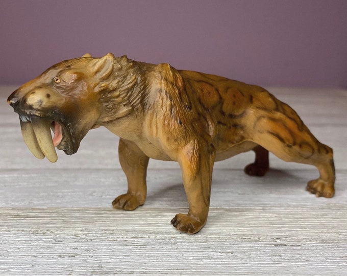 Schleich 5” Smilodon Saber-tooth Tiger Figure (2002 Schleich ...