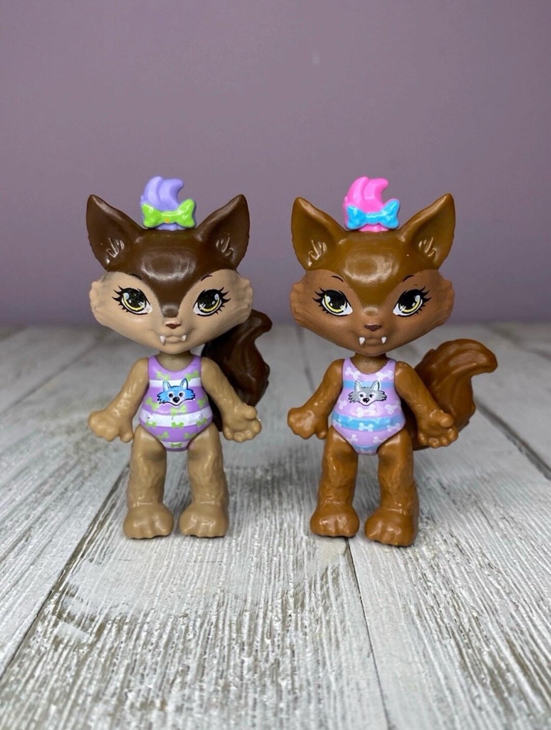 Monster High Weredith and Packlyn Werewolf Wolf Babies 2.5” Figures ...