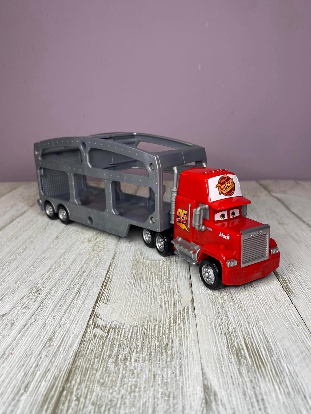 Disney Pixar Cars Mack Semi Truck Car Hauler Transporter Plastic ...