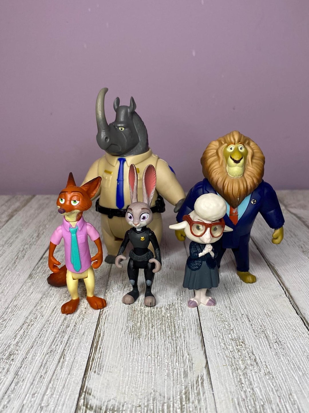 Disney Zootopia Action Figures Nick Wild, Judy Hopps, Mayor Lionheart ...