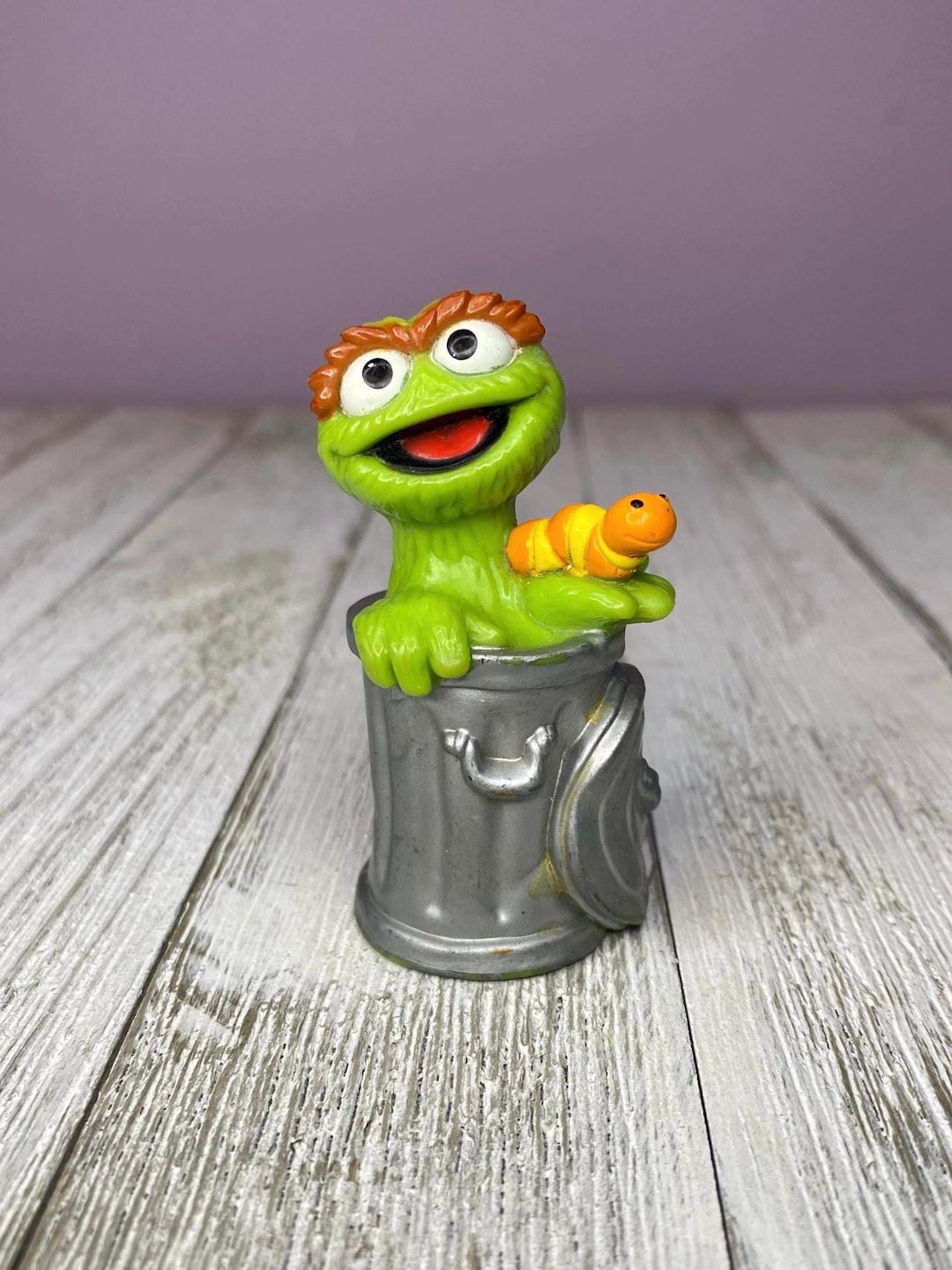 Sesame Street Oscar the Grouch With Slimey 2.5” PVC Figure Cake Topper ...
