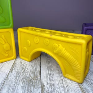 Teletubbies Squeaky Soft Rubber Building Block Pieces Po, Dipsy, Tinky ...