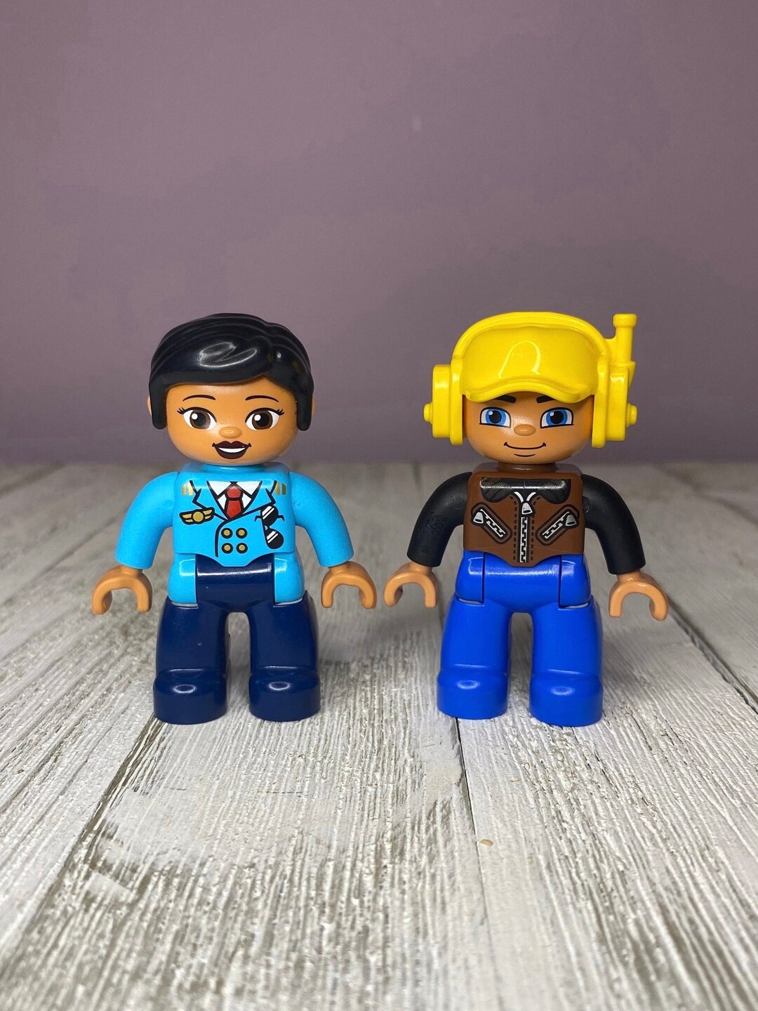 Lego Duplo Airline Pilot Woman and Helicopter Pilot Man Figures, Lego ...