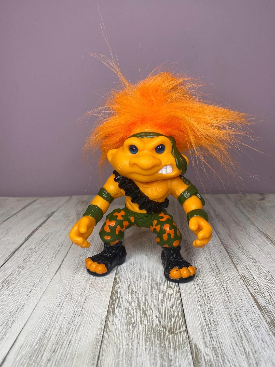 Battle Trolls Army General Troll Blue Hair Troll Figure (1992 Hasbro ...