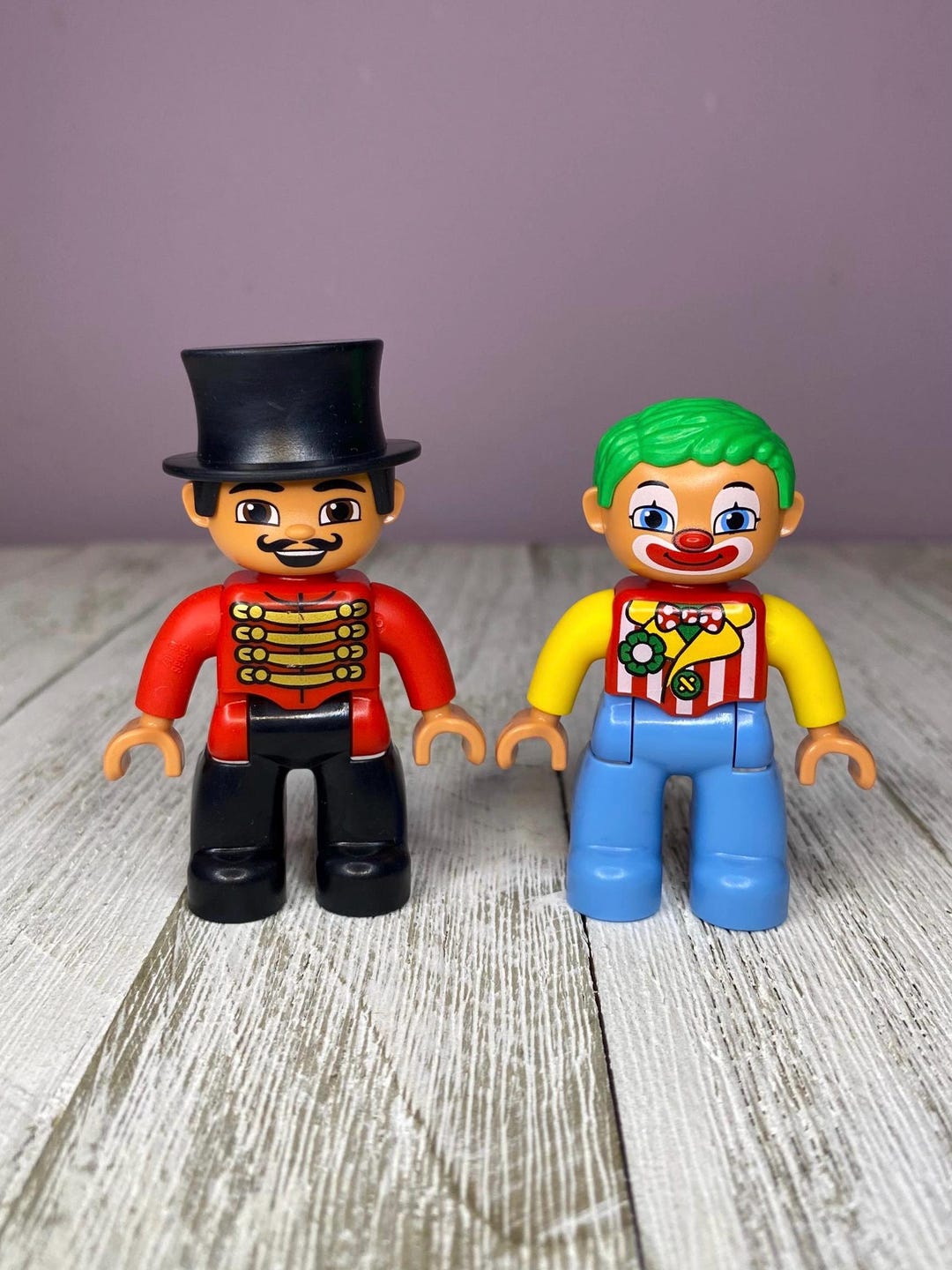LEGO Duplo Circus Ringmaster and Clown With Green Hair Figures - Etsy