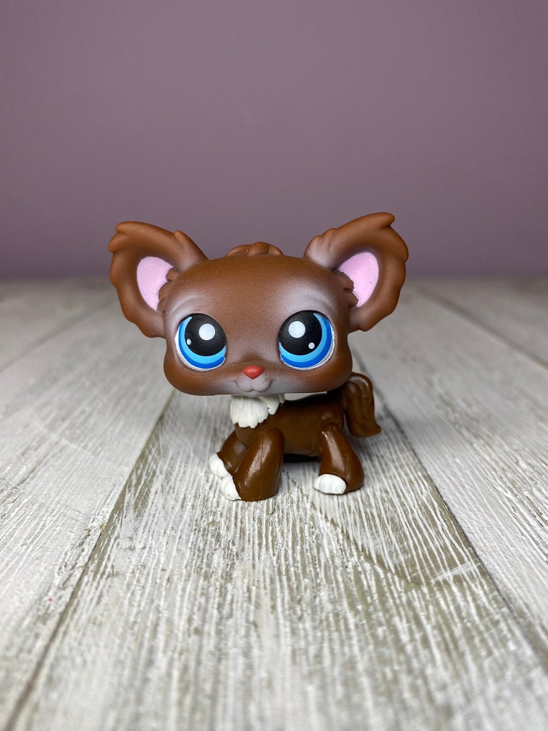 LPS #219 Chocolate Chihuahua Puppy (2005 Hasbro Littlest Pet Shop) Flaw ...