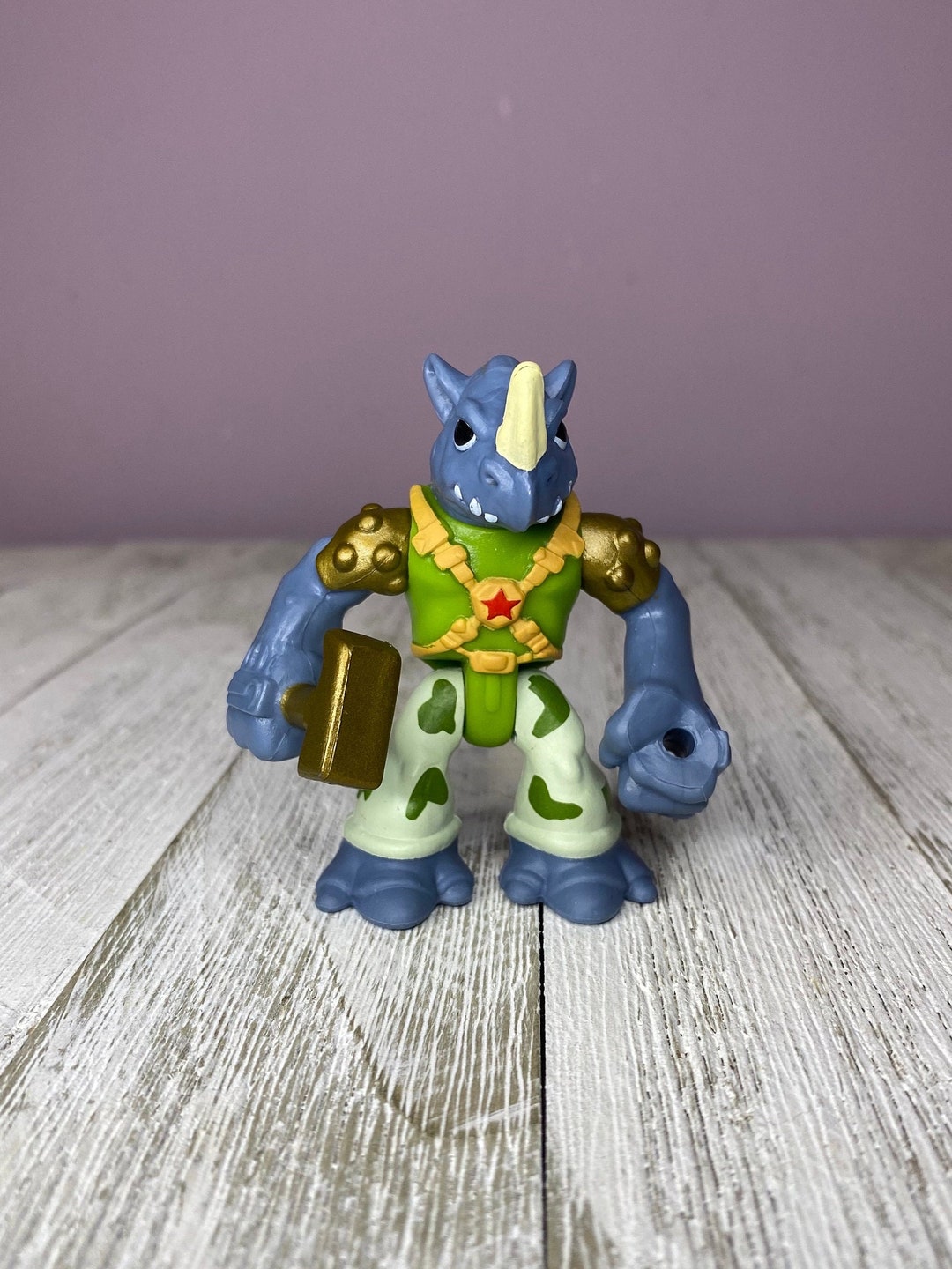 TMNT Half Shell Heroes Villain Rocksteady Rhino 3 Figure viacom ...