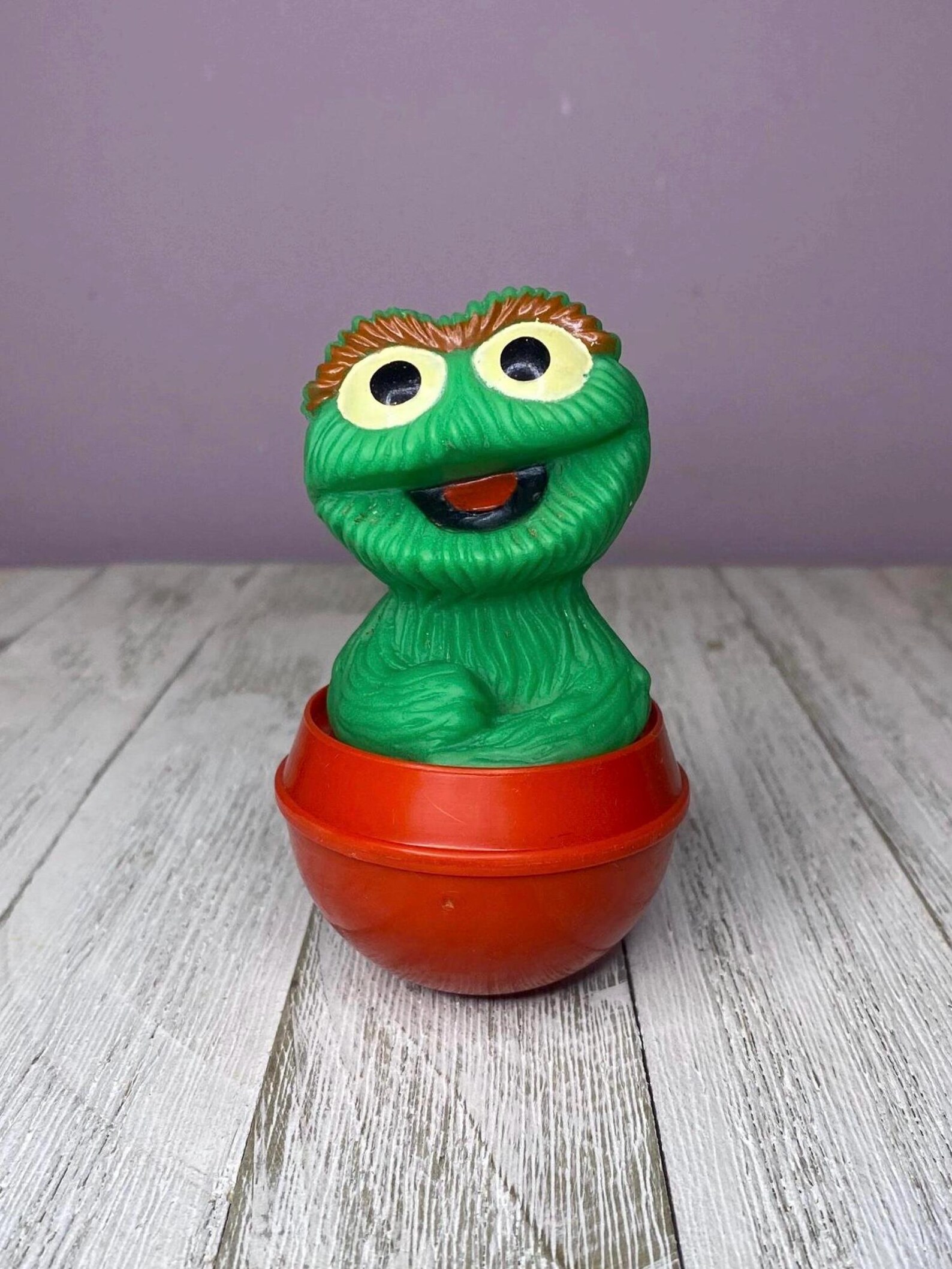 Sesame Street Roly Poly Oscar the Grouch Wobble Toy 1989 Illco, Muppets ...