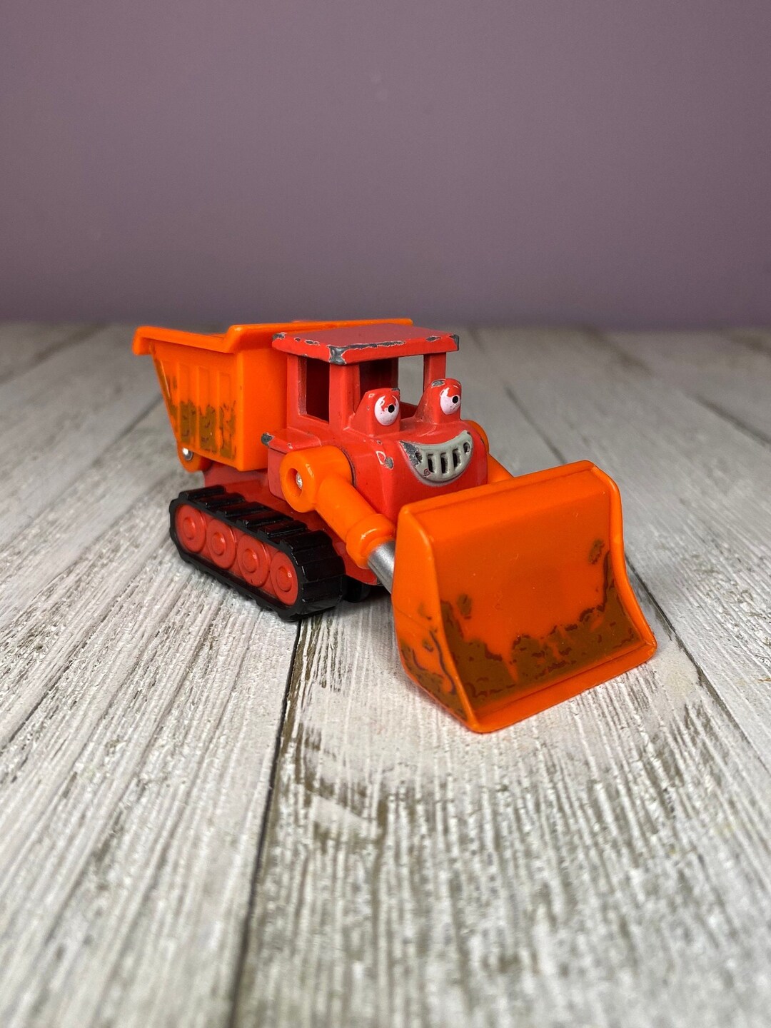 Bob the Builder 3” Muddy Muck the Bulldozer Die-cast Vehicle (flaws/see ...