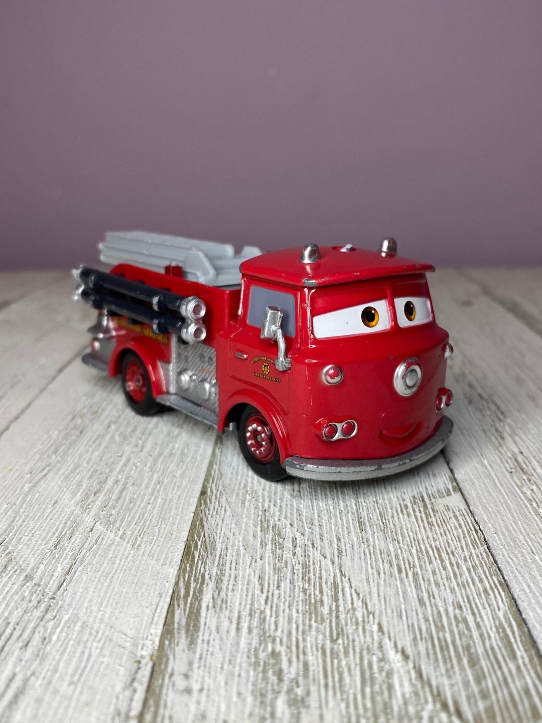 Disney Pixar Cars Deluxe Red Fire Engine 3.5” Diecast Vehicle, Fire ...