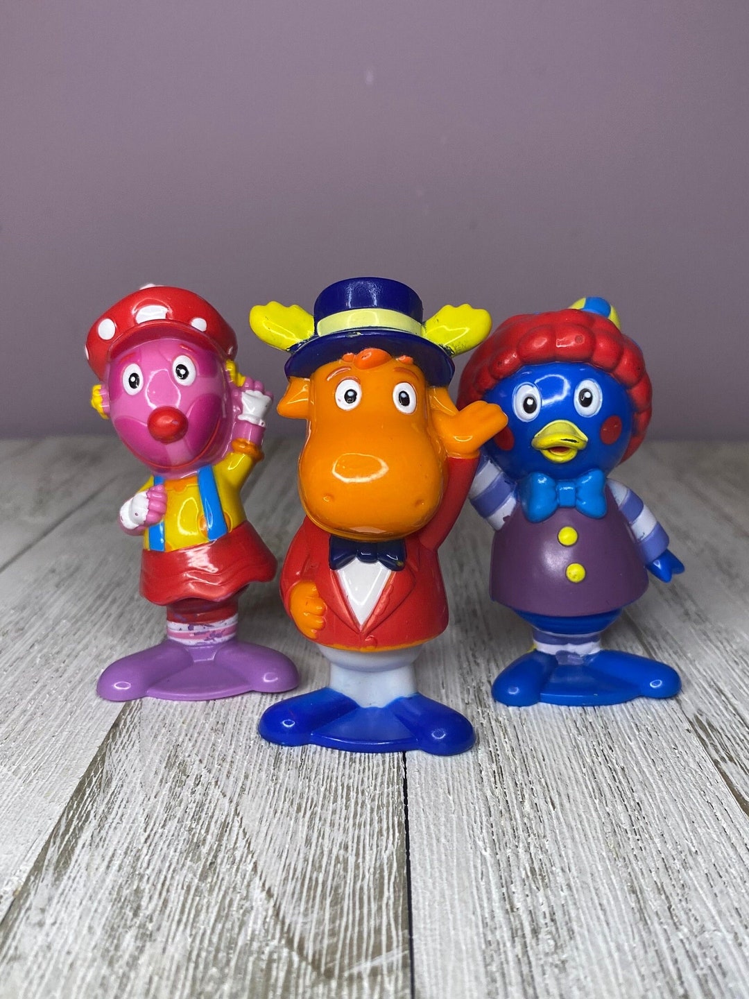 Backyardigans Circus Pablo, Tyrone, and Uniqua 3 Plastic Bobble Figures ...