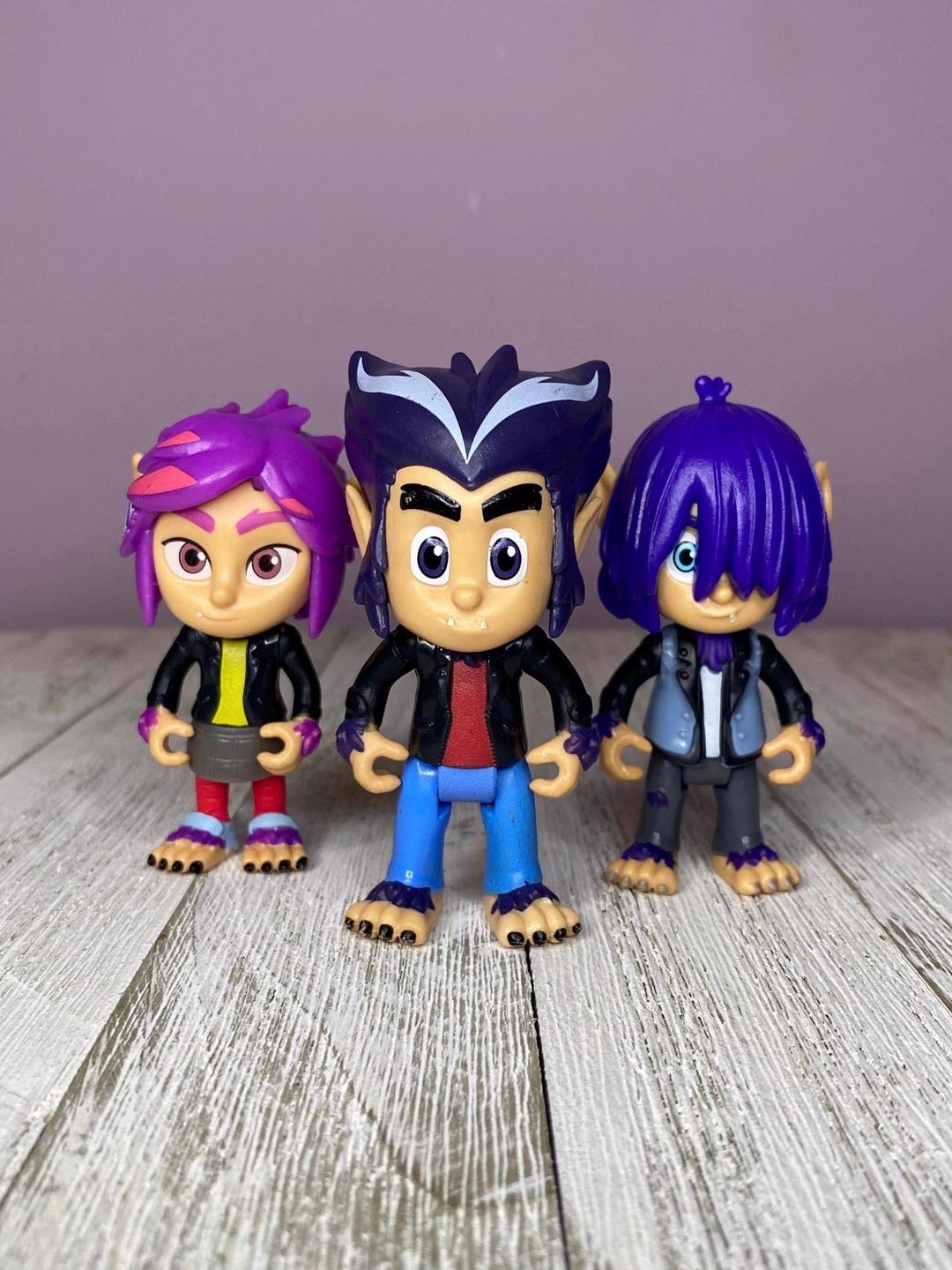 PJ Masks Villians Wolfie Kids 3” Figures Howler, Rip, Kevin (just Play ...