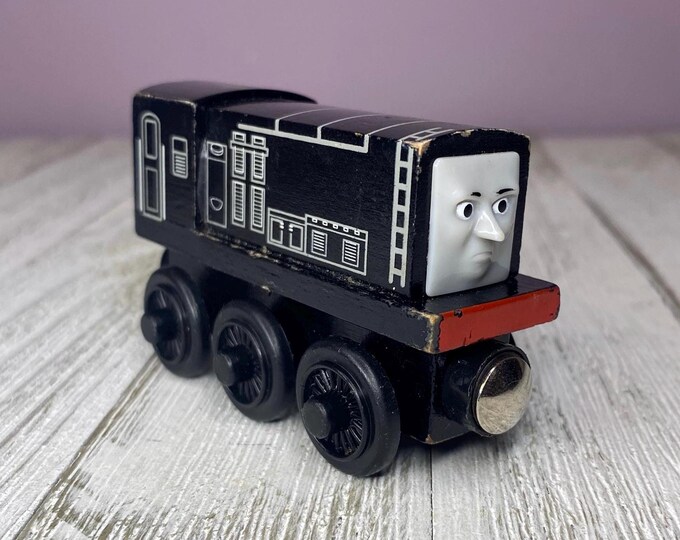Thomas the Tank Engine and Friends Wooden Railway Black Diesel 3” Train ...