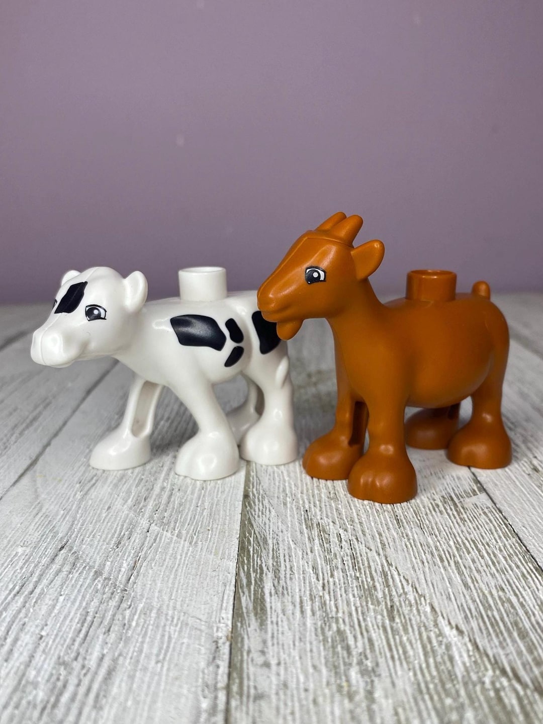 Lego Duplo Baby Cow and Goat Figures, Lego Duplo Farm Animals - Etsy