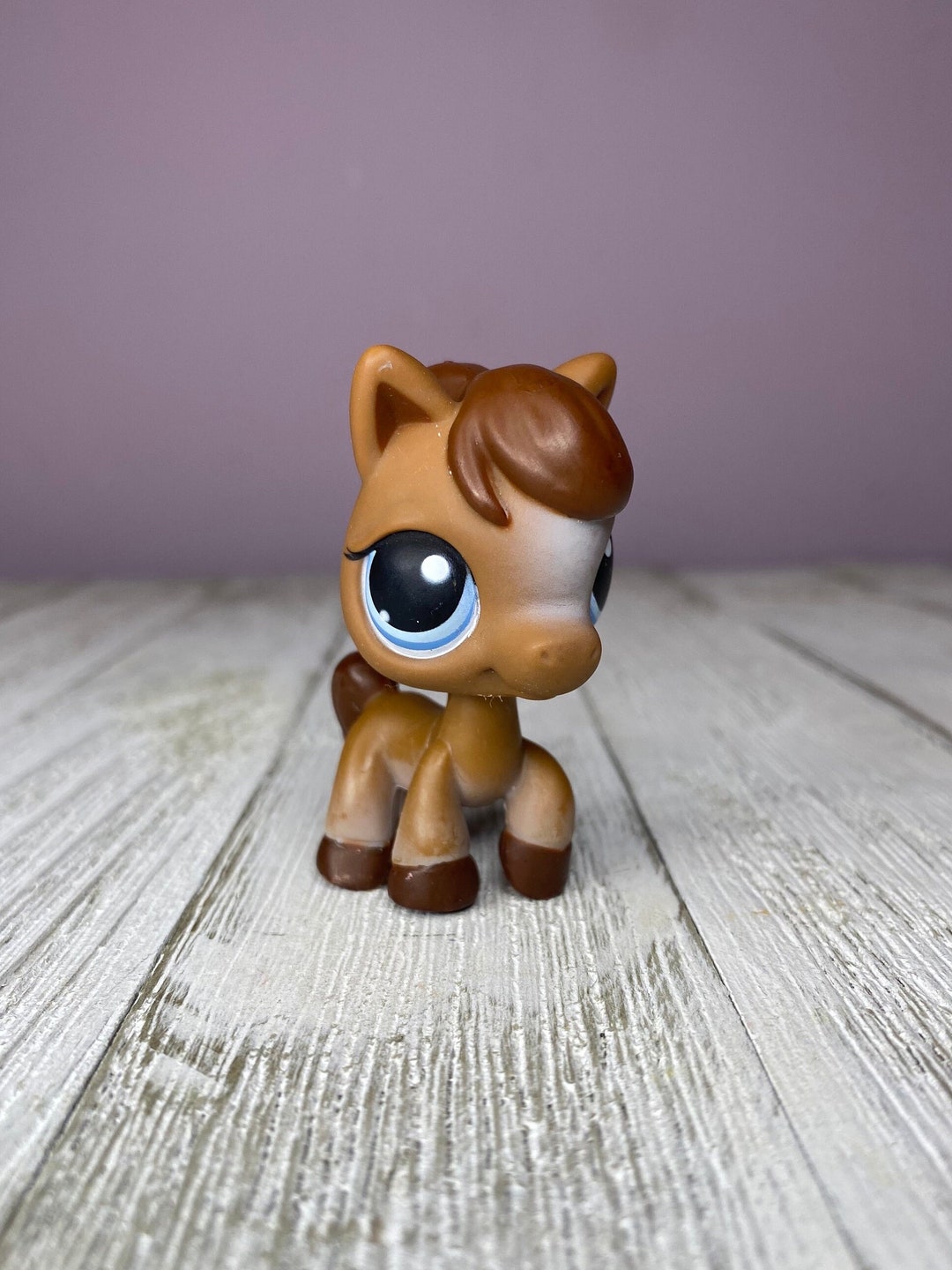 LPS 337 Chocolate Brown Horse W/blue Eyes Hasbro see Description ...