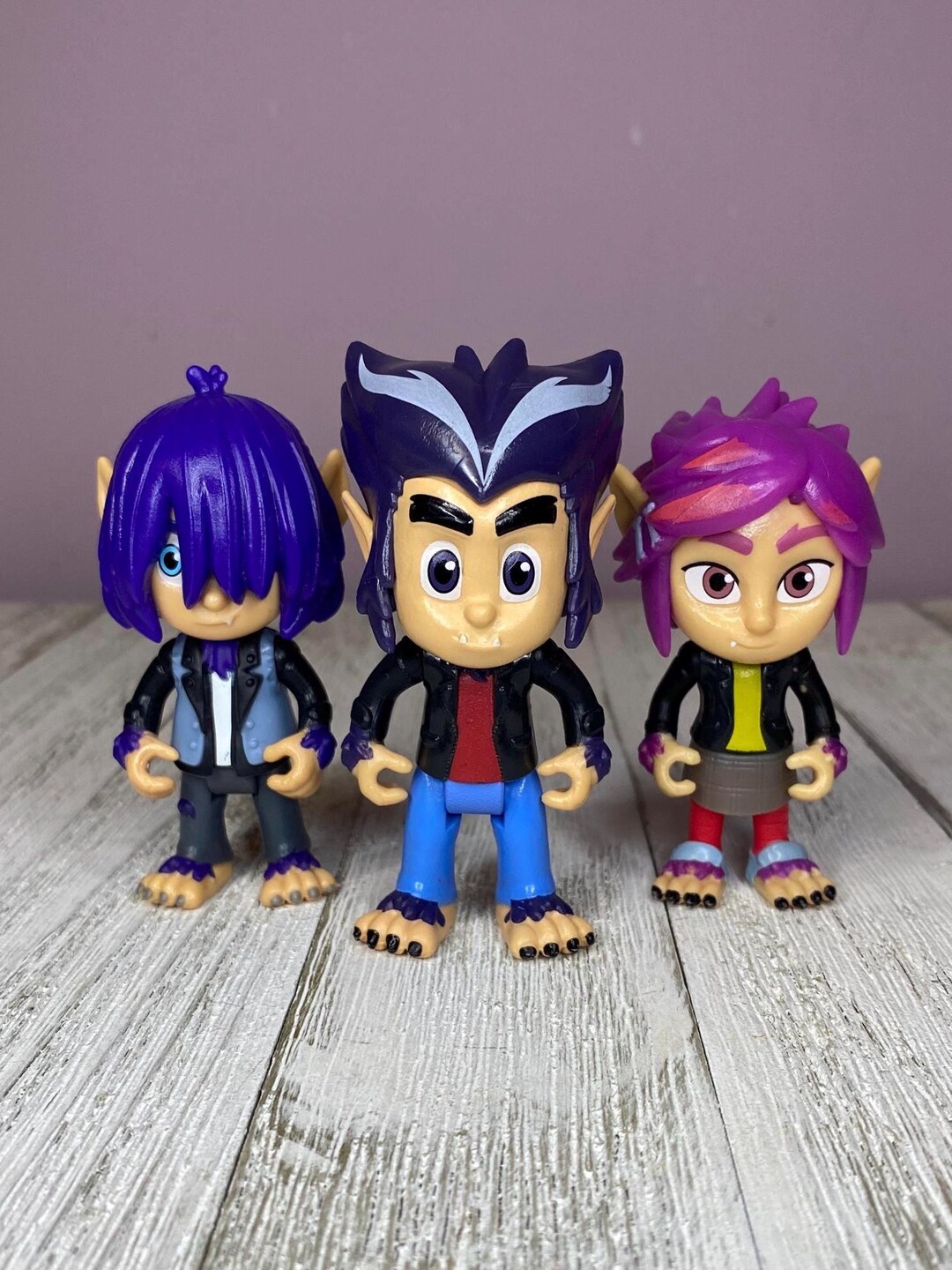 PJ Masks Villians Wolfie Kids 3” Figures Howler, Rip, Kevin (just Play ...