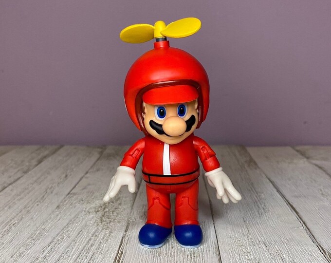 Super Mario Propeller Mario 4.5” Jointed Figure (jakks Pacific) World ...