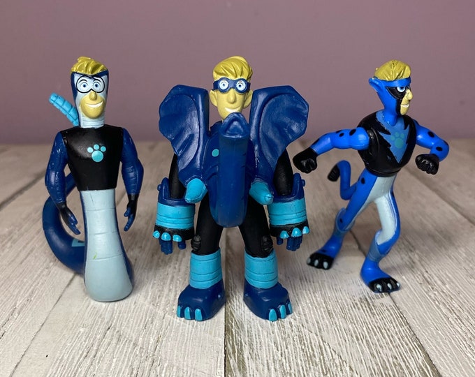 Wild Kratts Martin Creature Figures: Snake, Elephant, Cheetah (wild ...