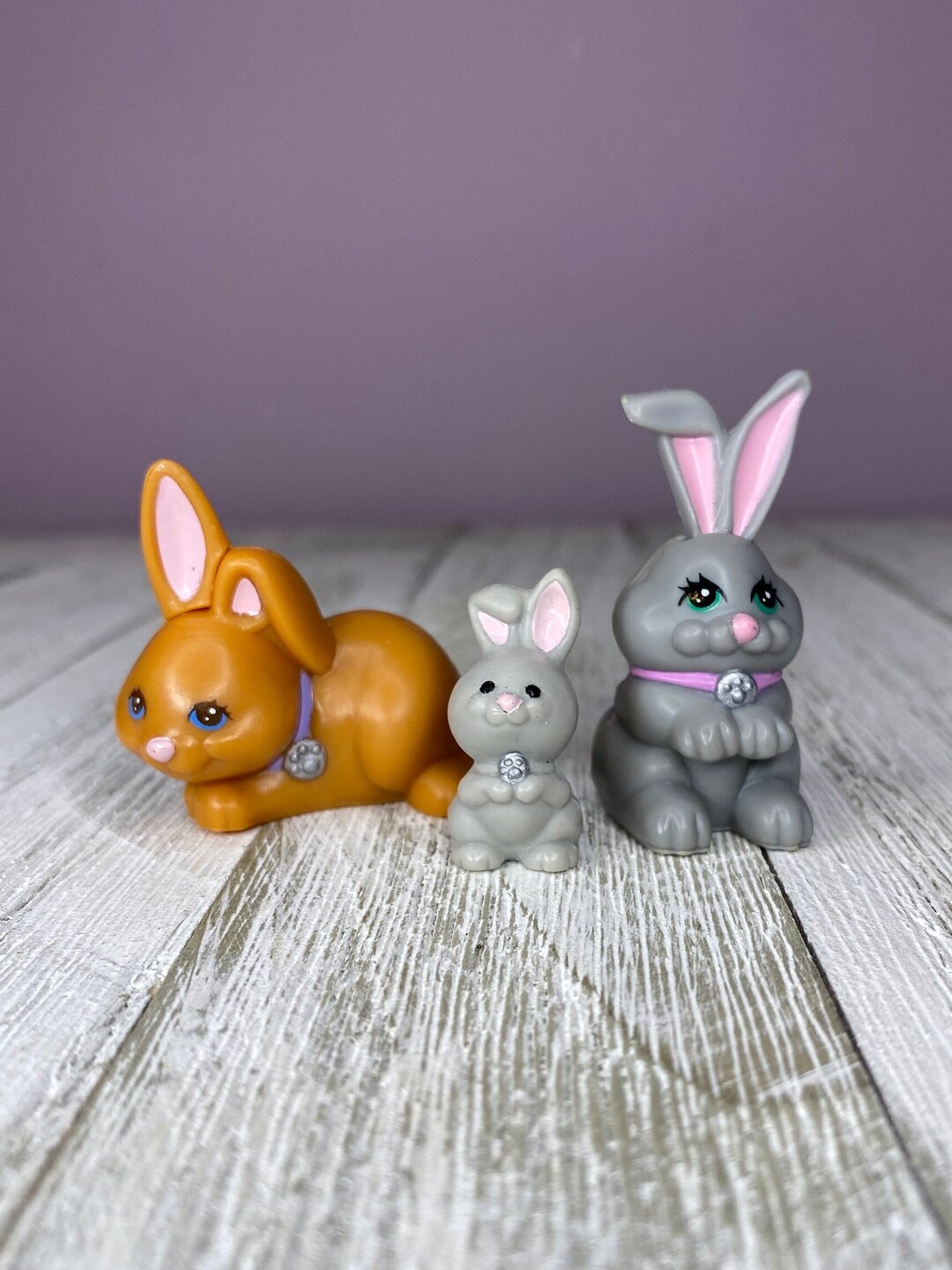 Kenner Littlest Pet Shop Bunnies Rabbits Figures 1990s Kenner LPS ...