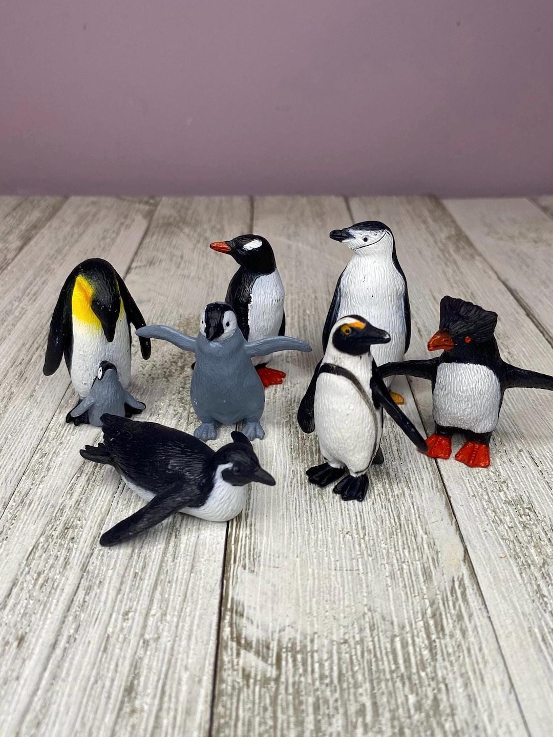 Safari Ltd Penguin PVC Miniature Figures Cake Toppers, Educational ...
