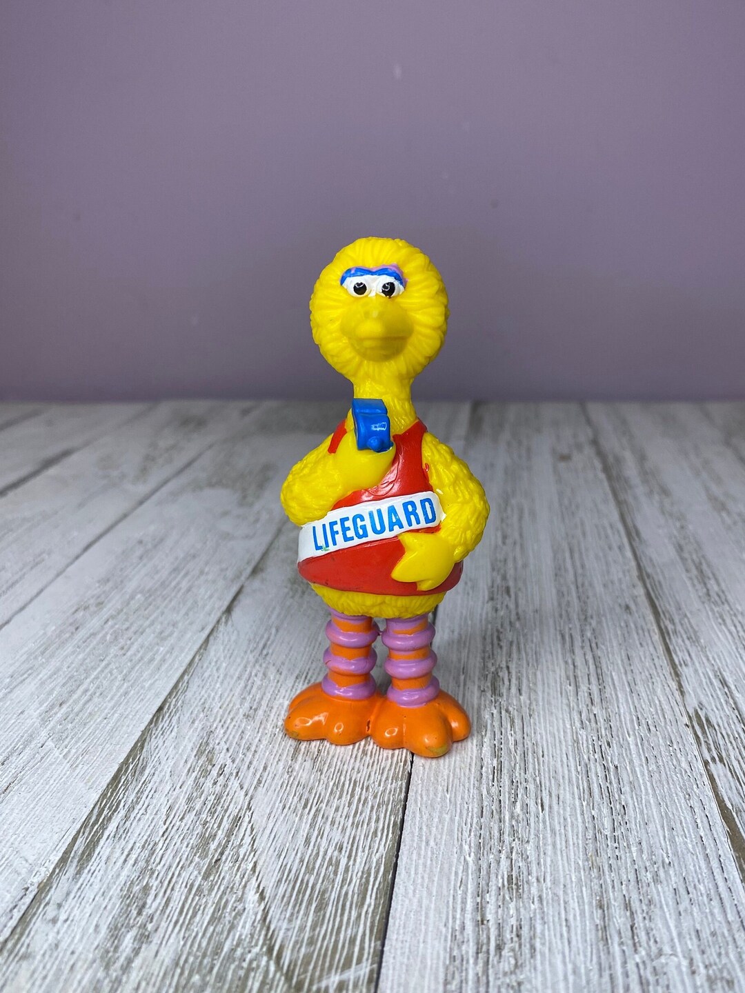Sesame Street Big Bird Lifeguard 3.5 PVC Figure/cake Topper 1980s ...