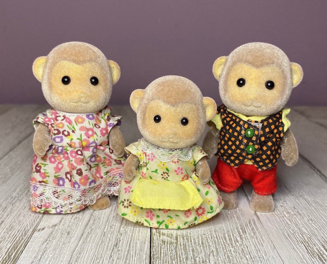 Calico Critters Mango Monkey Family Figures epoch Sylvanian - Etsy