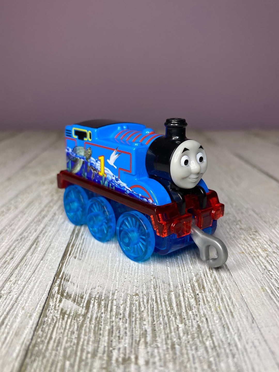 Thomas and Friends 2.5” Thomas W/ocean Sea Turtle Design Diecast Train ...
