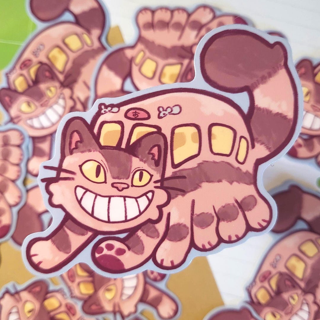 My Neighbor Totoro: Catbus Sticker || Studio Ghibli Hayao Miyazaki ...