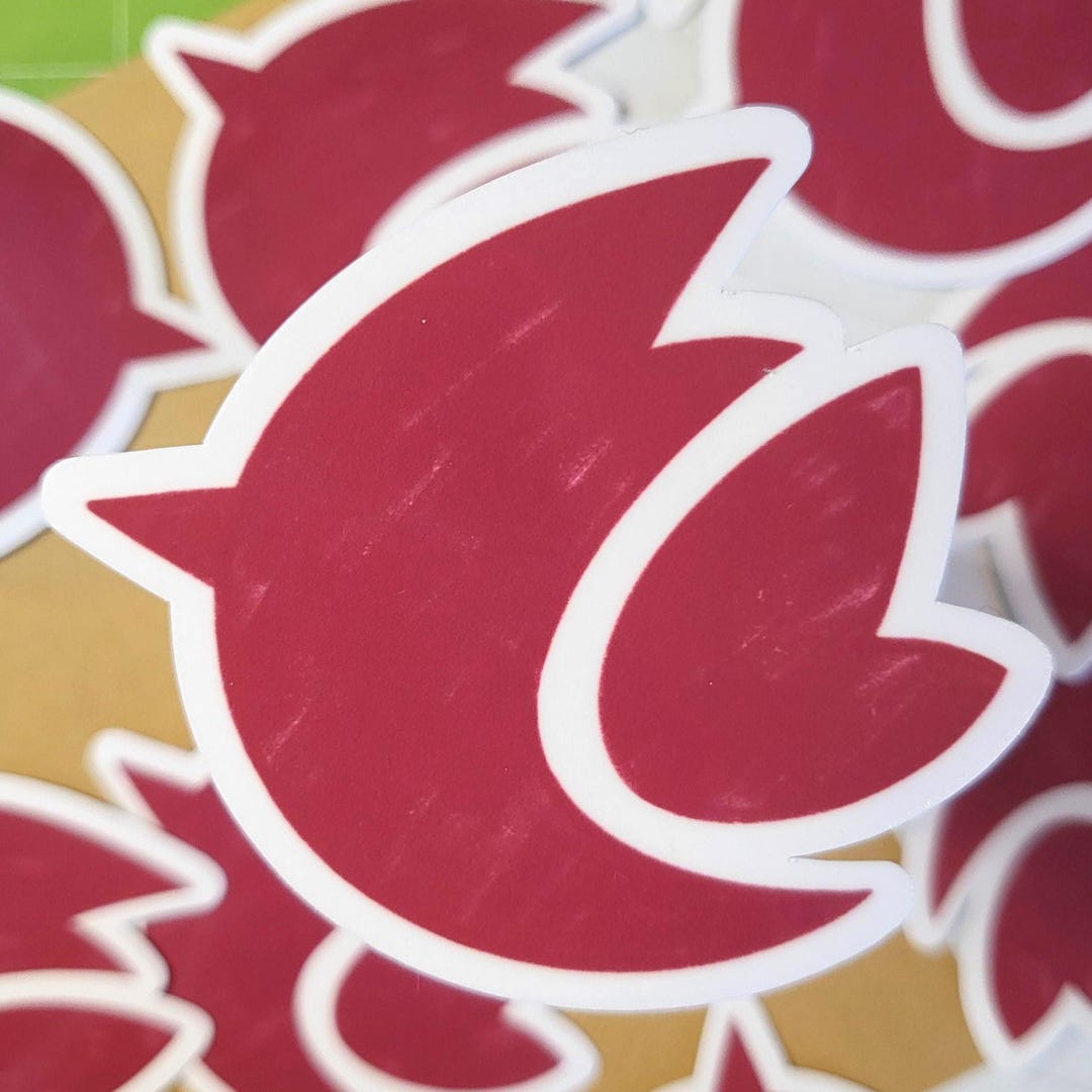 Cute Cardinal Palisman Tattoo Sticker || Tv Cartoon Red Bird Doodle ...