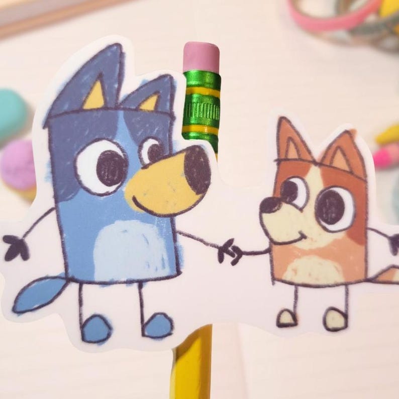 Bluey: Doodle Bluey and Bingo - Etsy
