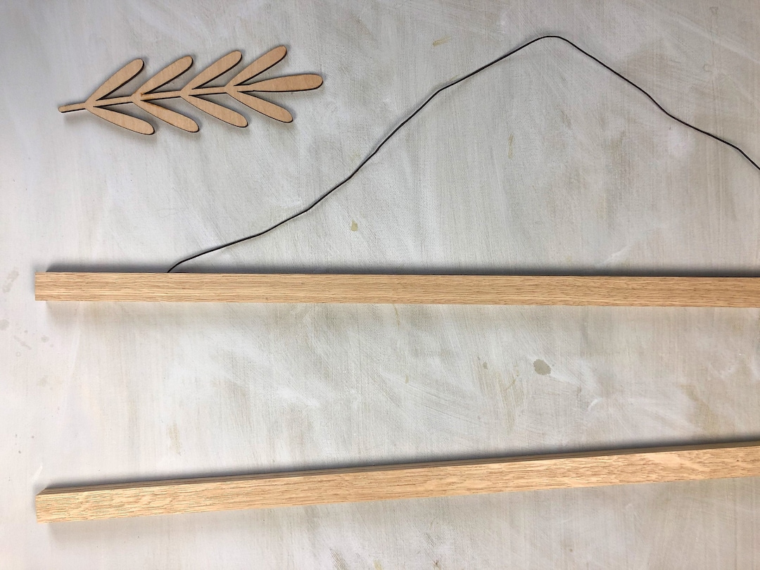 Frame Magnetic Picture Rails Poster Rails Oak Wood 70 Cm Suspension ...