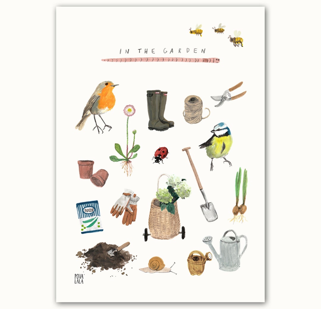 IN THE GARDEN Poster Nursery Kids Room Printable Digital Download ...