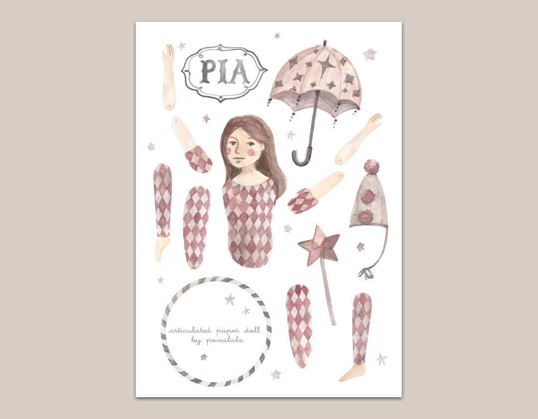 Dig Download Printable PIA Tightrope Walker Circus Paper Doll Acrobat ...