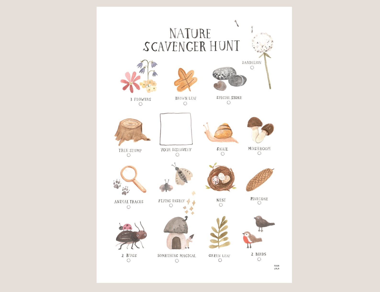 NATURE SCAVENGER HUNT Treasure Hunt Printable Children Research ...