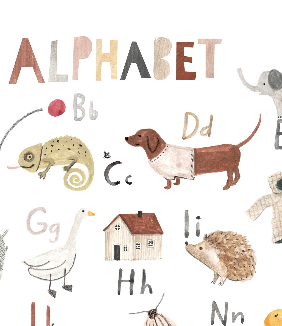 DEUTSCH Poster Alphabet Kinderzimmer Mädchen Jungen Kinder A2 | Etsy