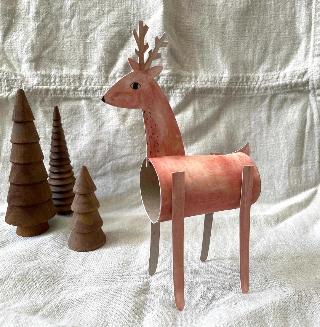 Digital Download MAKE A REINDEER Printable by Povalala Paper Craft ...