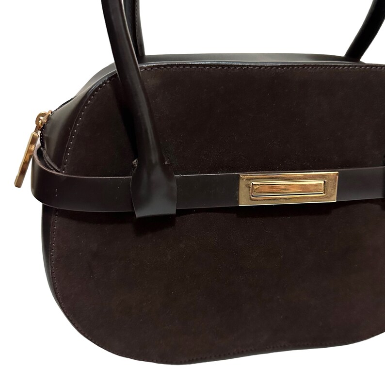 Vintage 90s 'ferre' Brown Leather Handbag - Etsy
