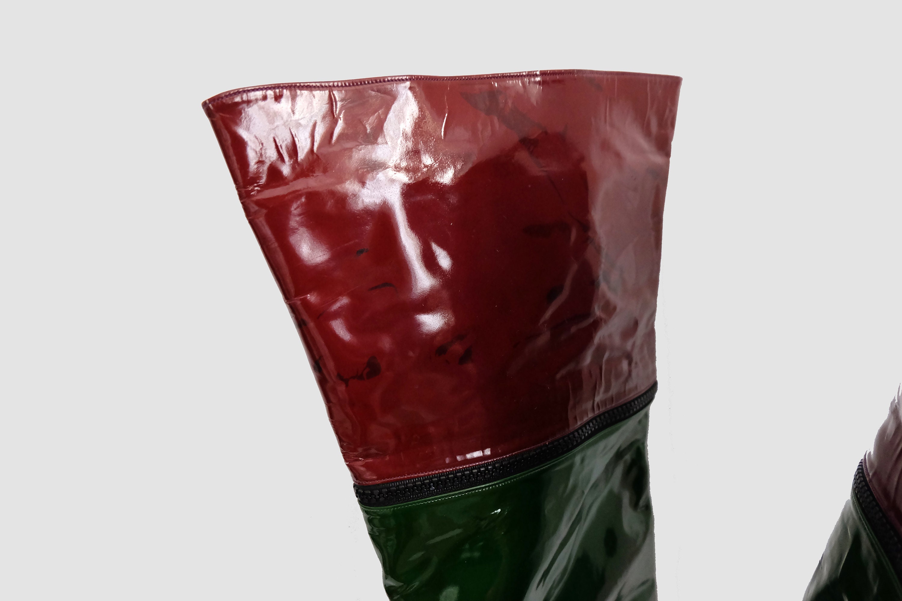 Vintage 80s PVC Over-the-knee Zip Boots size UK 5 EU 38 Us - Etsy