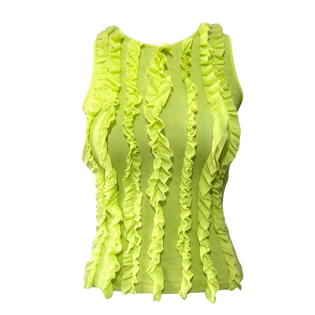 Vintage 00s 'plein Sud' Neon Mesh Top - Etsy