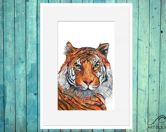 Tiger home decor | Etsy