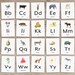 Nature / Animal Alphabet Flash Cards - ABC Cards - Learning Gift ...